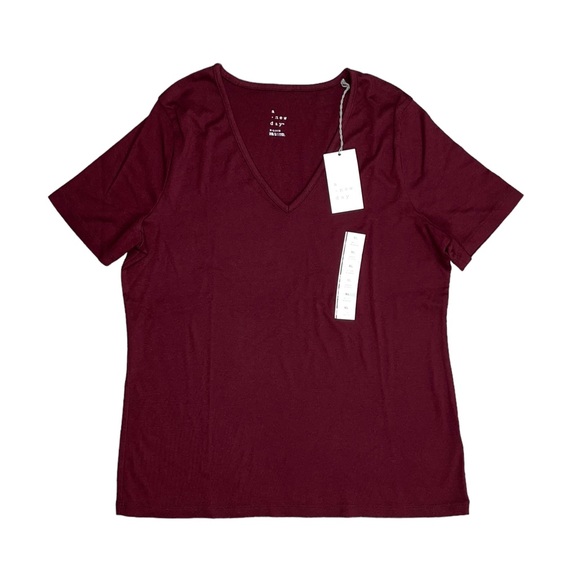 a new day | Tops | Nwt A New Day Modal V Neck T Shirt Xl Maroon | Poshmark
